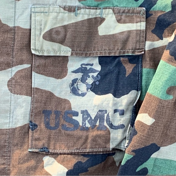Jackets & Coats | Vintage Usmc Woodland Camouflage Military Jacket Sz ...